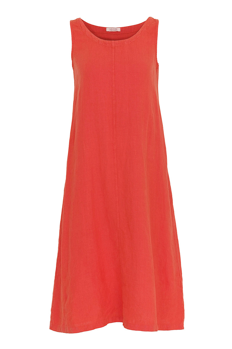 Dolcezza Linen Essentials Coral Woven Dress Style 24260 – Missouri Bluffs