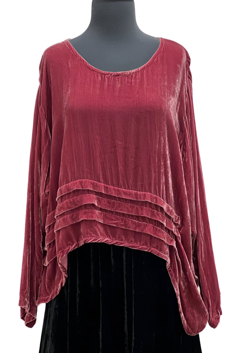 Betty Hadikusumo Silk Velvet Barbara Tuck Top in Victorian Rose ...