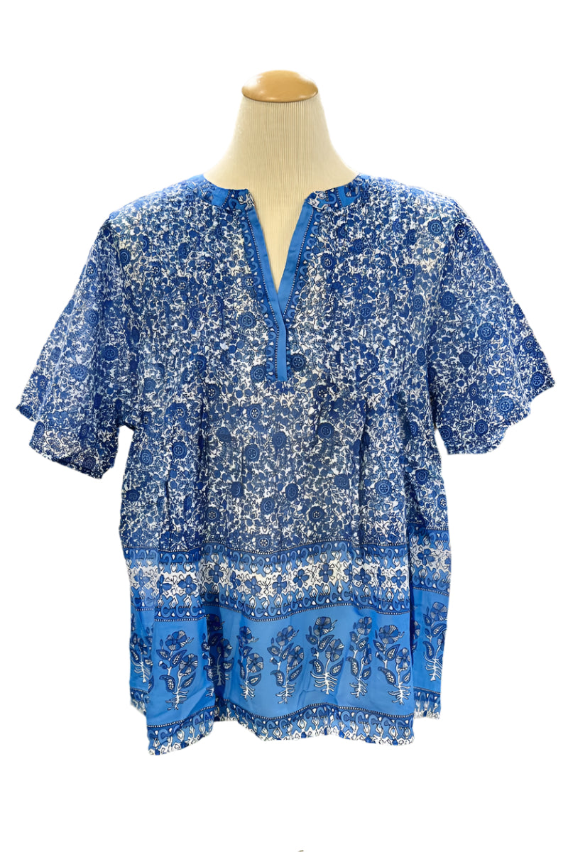 Dylan Clothing Short Sleeve Portofino Top in Blue Style F3W15SF53 ...