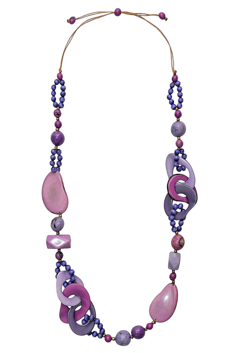 Taqua by Soraya Cedeno Ayla Necklace in Purple Combo LC3061-PR-COMBO ...