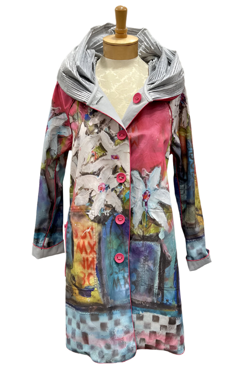 UBU Clothing Reversible Button Parisian Jacket in Arrangements/Gray ...